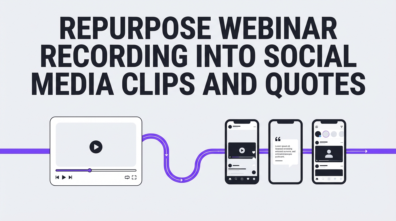 Repurpose Webinar Recording into Social Media Clips and Quotes ...